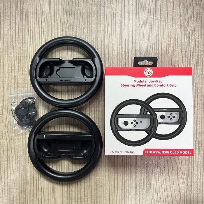 Noir-Volant de course pour Nintendo Switch, poignées Nintendo Switch ...