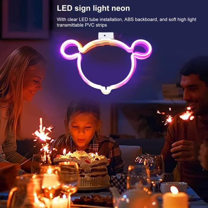 Enseigne au Néon LED - AKOZON - Modèle Qiilu - Alimentation USB ou ...