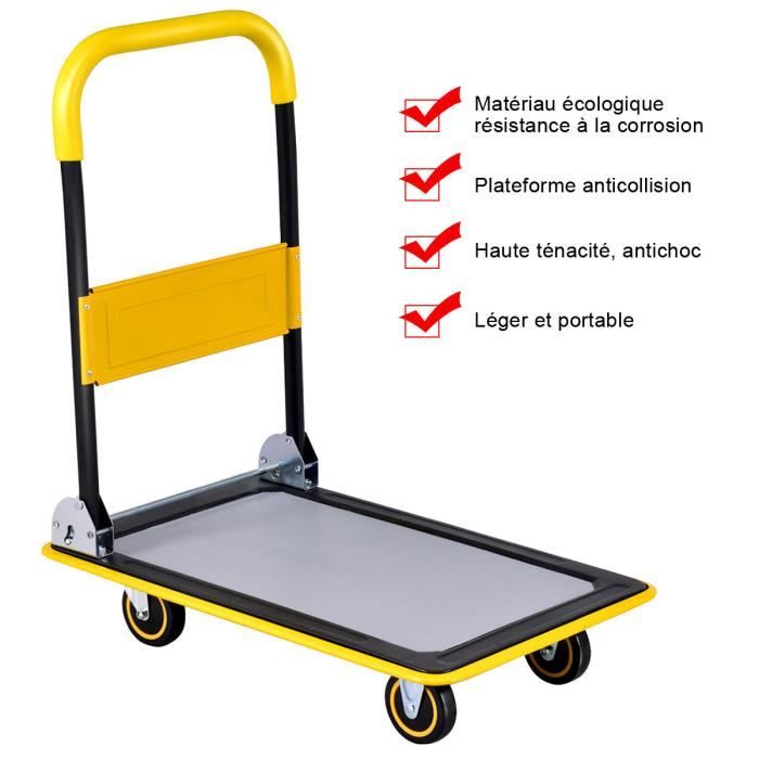 Diables Matériels de manipulation Chariot plateforme chariot de transport Chariot pliable diable ...