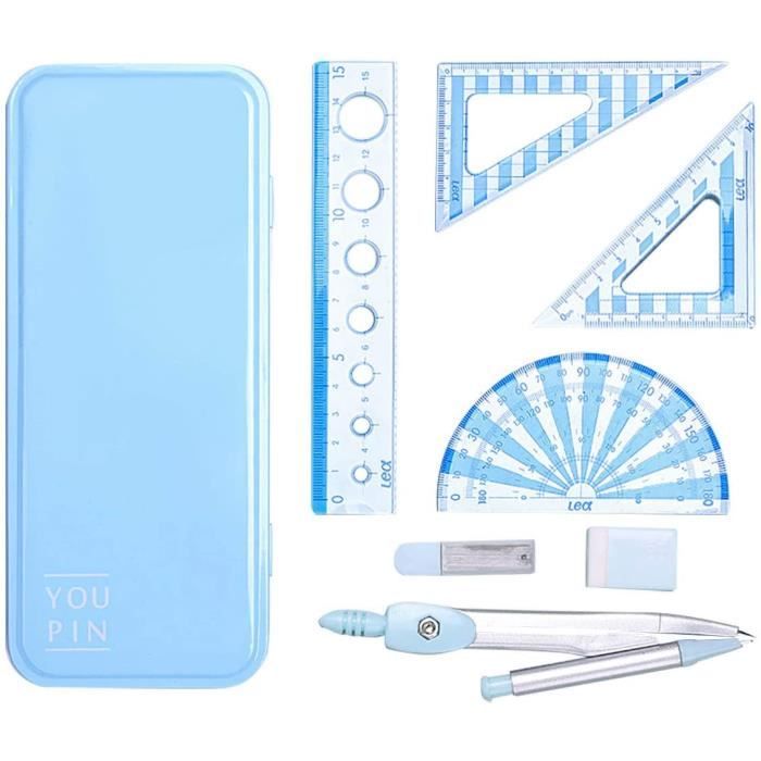 Compas Scolaire7 pièces Compas Ecole Ensemble de GéométrieCompris ...