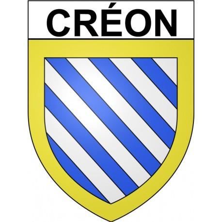 Créon 33 ville Stickers blason autocollant adhésif - Taille : 4 cm ...