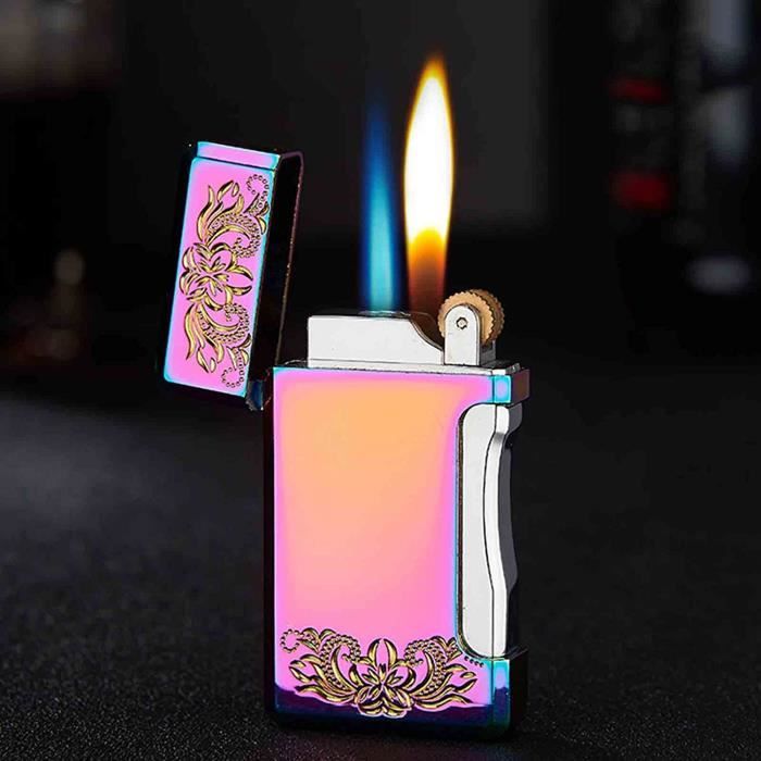 Allume-Flamme Commutable Soft-Jet Flame Butane Metal Coupe-Vent Allume ...