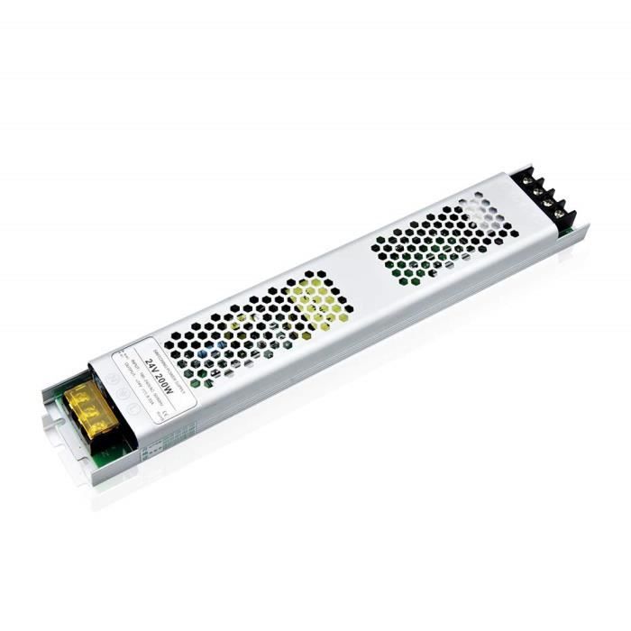 LED Transformateur 24V 200W Constante Tension Alimentation LED Ultra-mince AC 220-230V à DC 24 ...