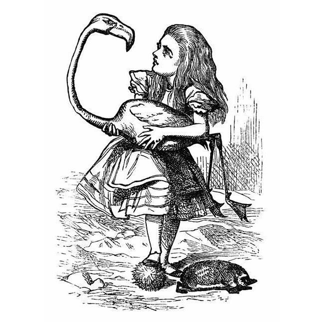 Affiche en toile imprimée de Film d'art Alice-in-Wonderland, décor ...