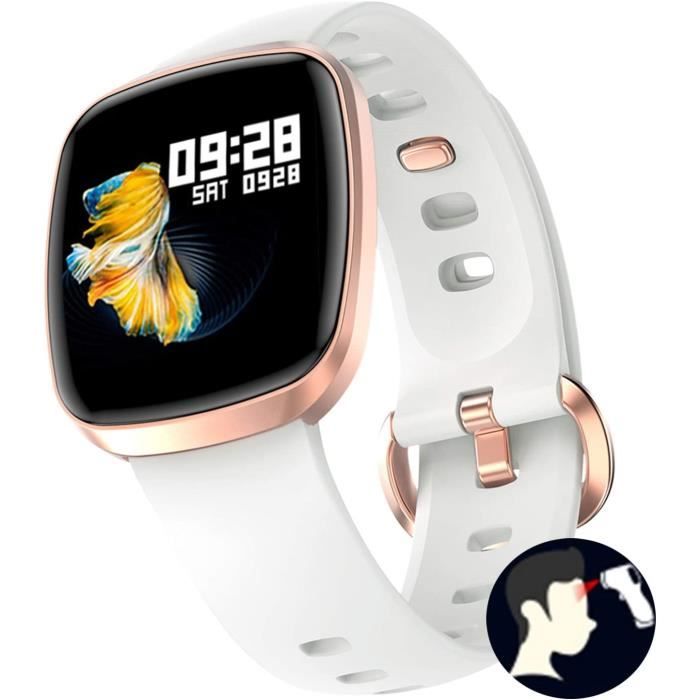 Montre Connectée Pour Android Ios Tracker De Fitness Avec Mesure De La Température Corporelle