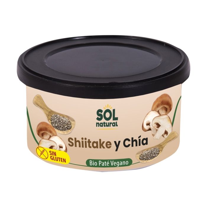 SOL NATURAL - Pâté de shiitake et de chia bio végétalien 100 g de crème ...