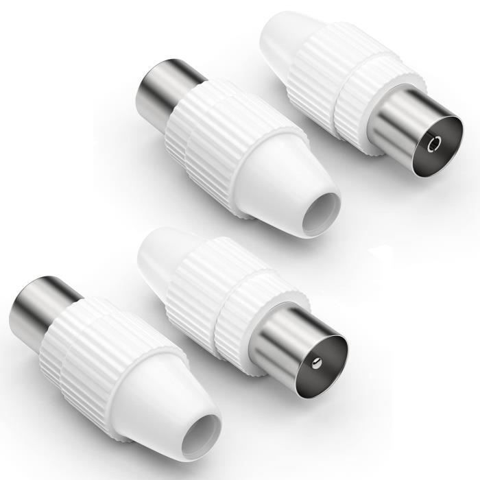 Prise Antenne Tv Fiche D'Antenne Coaxiale Mâle & Coaxiale Femelle ...