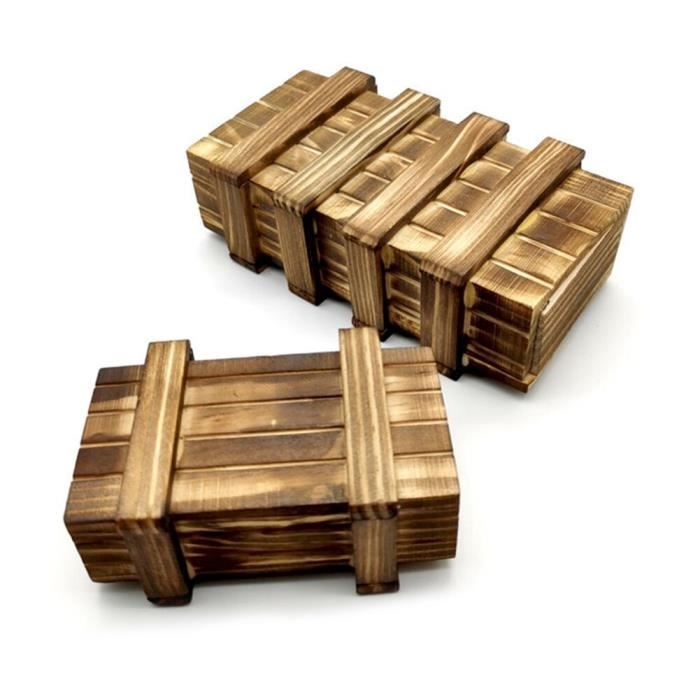 Vintage Open Magic Box Brain Teaser Kongming Lock Open Magic Big Box ...