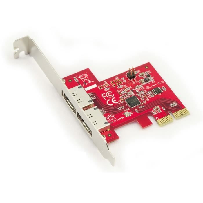 Carte PCIe 2 ports eSATA compatibles PORT MULTIPLIER - Supporte jusqu'à ...