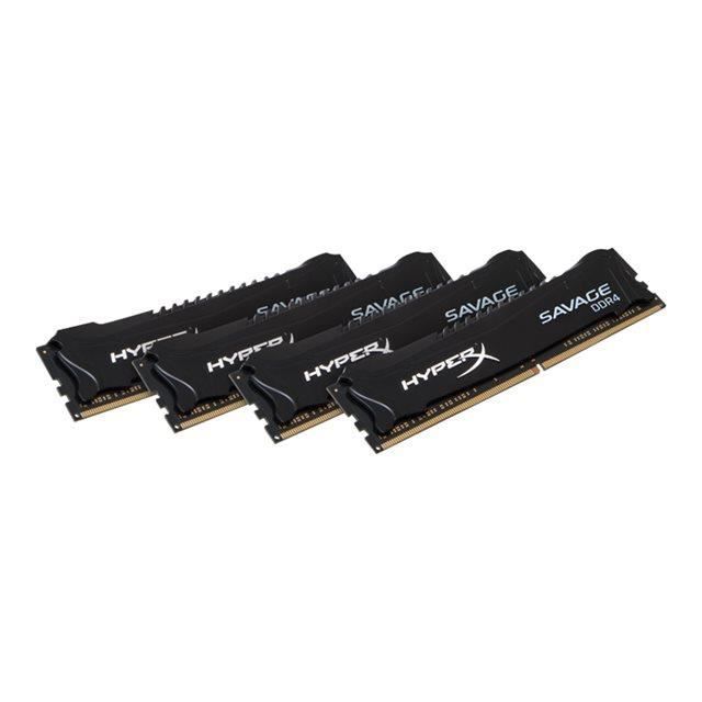 Kit Quad Channel RAM Kingston HyperX Fury Noir 16 Go (4x 4 Go) DDR4 ...