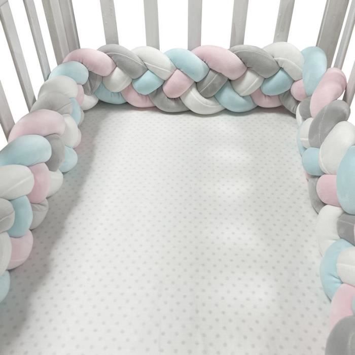 Tour de Lit Bebe Coussin Serpent Velours Berceau Pare-chocs Tresse Bebe ...