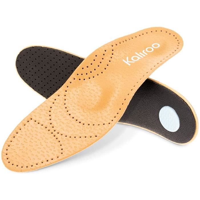 Semelles intérieures en cuir véritable avec pelotte et support pour arc ...