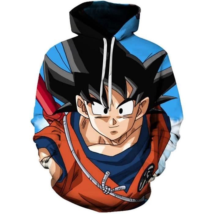 SWEATSHIRT Homme Femmes Anime Dragon Ball Z Sweat à Capuche Goku Pull ...