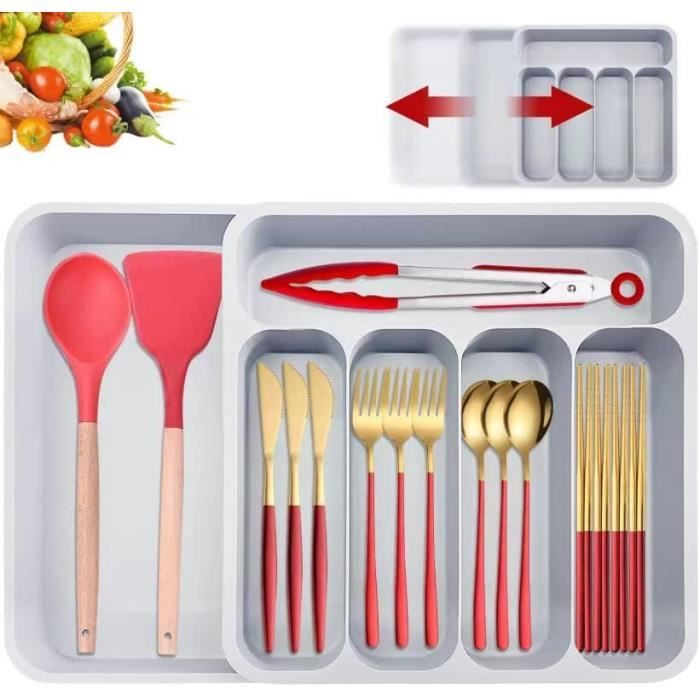 Range Couverts Pour Tiroir, Boîte À Couverts De Dimension Réglable En ...