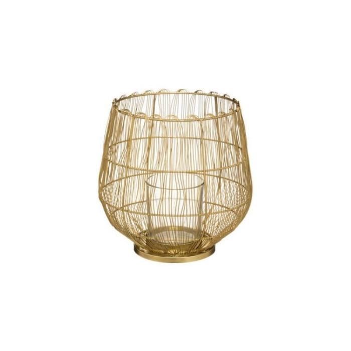 Photophore 1 support 18 x 19 cm Fil Doré - SILUMEN - Elégance - Chic ...