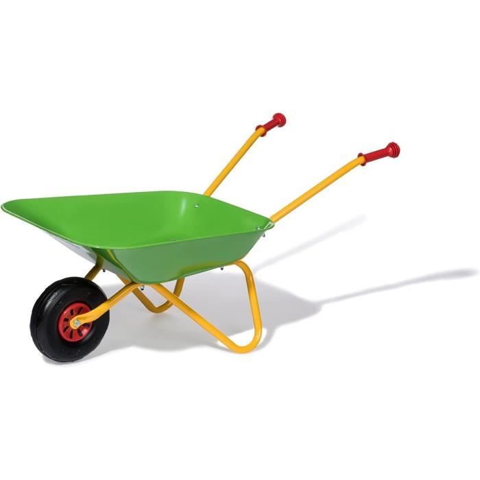 Rolly Toys Brouette pour enfants (couleur jaune-vert, brouette de ...