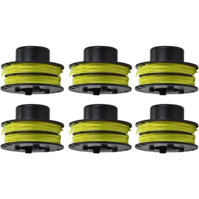 Bobines - TRAHOO - Lot De 6 Bobines De Fil De Rechange Pour Débroussailleuse Ryobi Rac118 ...