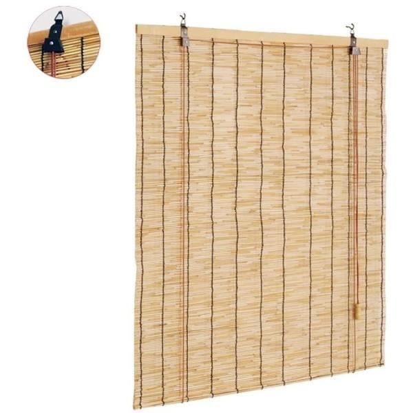 Volet Roulant - TRADE SHOP - 80 x 160 cm - Lames de Bambou Naturel ...