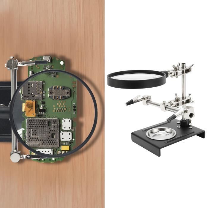 WON-Read Repair Aid Clip Magnifier Universal Soldering Station 5x HD ...