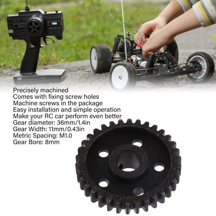 Engrenage de moteur RC 34T - VGEBY - Noir - pour Arrma 1/7 1/8 RC Cars ...