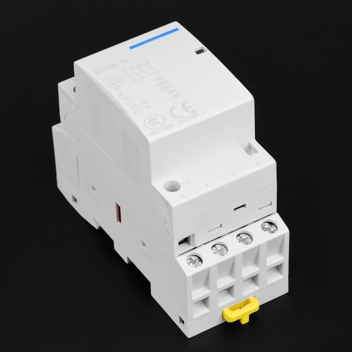 YOSOO Contacteur AC domestique DIn Rail 4P 16A 24V 50/60Hz Contacteur AC Domestique Montage sur ...