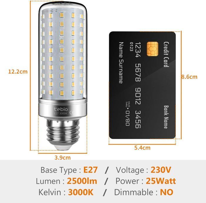 LED Argent Mas ampoules E27 25W Candlabre ampoules 200W quivalent ...