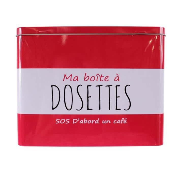 Ma boîte à Dosettes - 23,4x10,4x18 cm - Rose fuchsia et blanc ...
