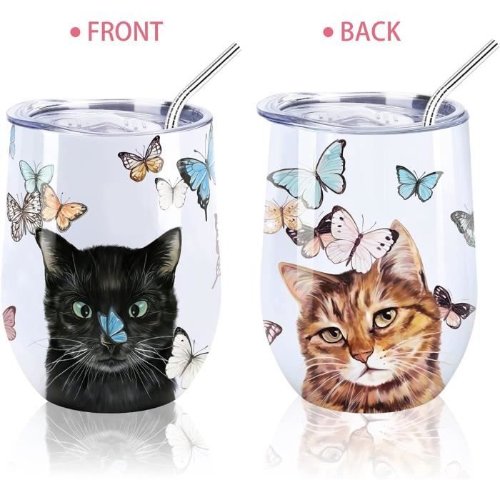 NymphFable 350ML Chat Mug Isotherme de Voyage Travel Mug Thermos Cafe ...