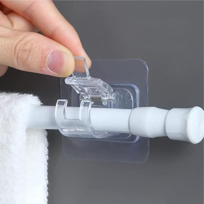 6 Pièces Supports pour Tringles à Rideaux, Support Rideau sans Percage ...