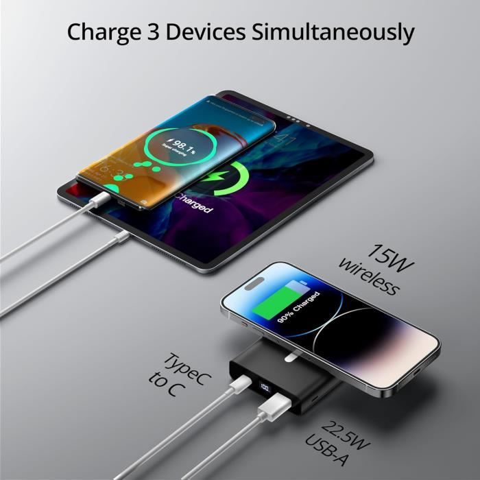 Batterie Externe Iphone, 10000Mah Power Bank, 22,5W Fast Charging ...