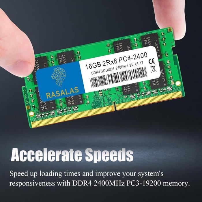 Module De Mémoire Ram So-Dimm Pour Ordinateur Portable 16 Go 2Rx8 Ddr4 ...