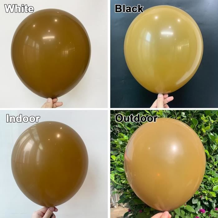 106 Pcs Ballons Marron Rétro Ballon En Latex 5 10 12 18 Pouces Kit De ...