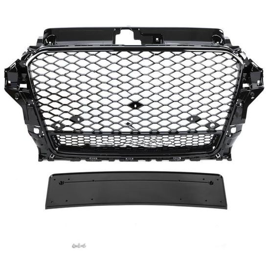 LIUX Grille en nid d'abeille Calandre grillagée pour RS3 Quattro Style Sport Front Hex Grill ...