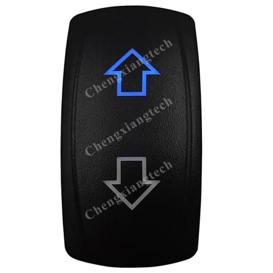 (On) off (on)-Blue LED Arrows Rocker Switch 12V 20A 7pin dpdt ON OFF ON ...