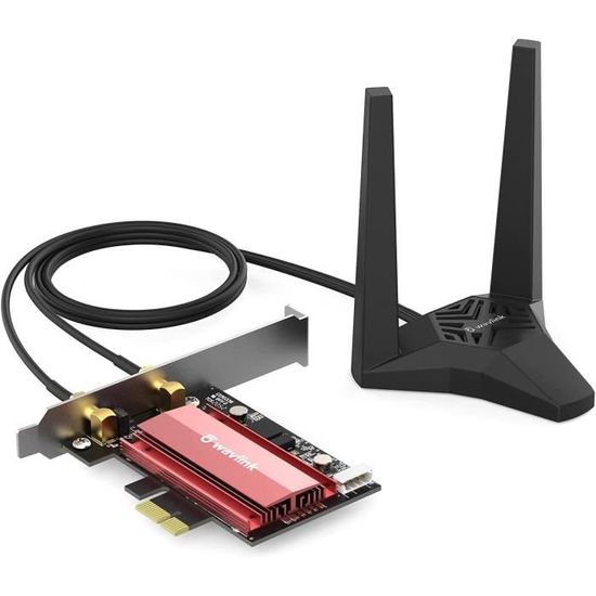 AX3000 WiFi 6 PCIe Carte WiFi pour PC avec Bluetooth 5.1, 802.11ax Dual ...