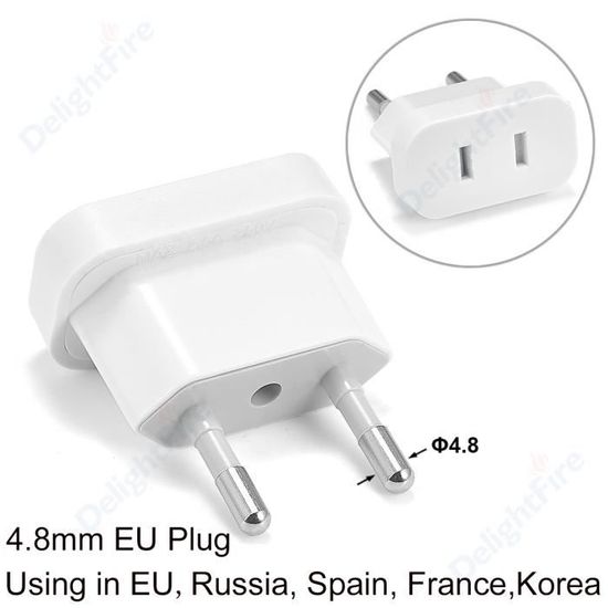 1 PCS - Socket 5 - Prise UE Adaptateur US à L'UE Adaptateur ...