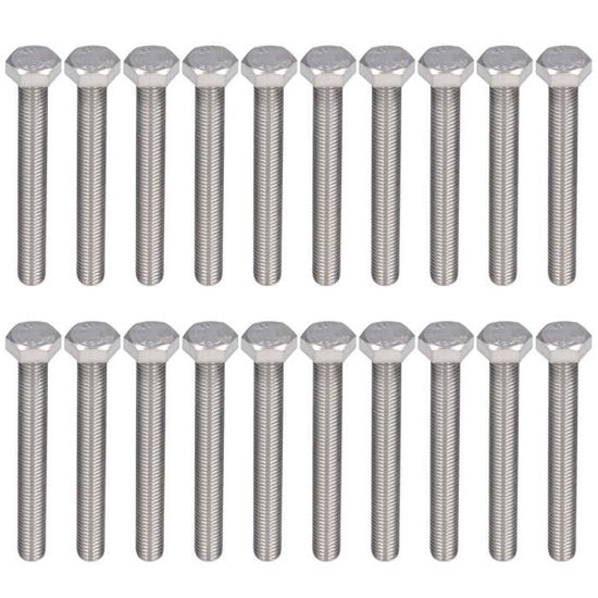 Moment heureux-Boulon à tête hexagonale 20 pièces boulon hexagonal ...