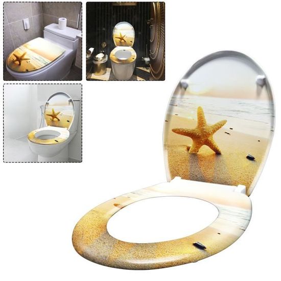 Abattant WC LARS360 - Siège de Toilette Ovale avec Fermeture en Douceur ...