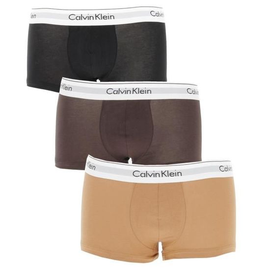 Boxer Low rise trunk 3pk assortis - Calvin klein Marron - Cdiscount ...