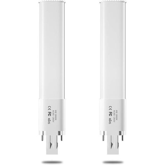 2-Pcs 6W G23 Led Ampoule 2-Pin Pl Lampe 220V 167Mm 550 Lumen ...