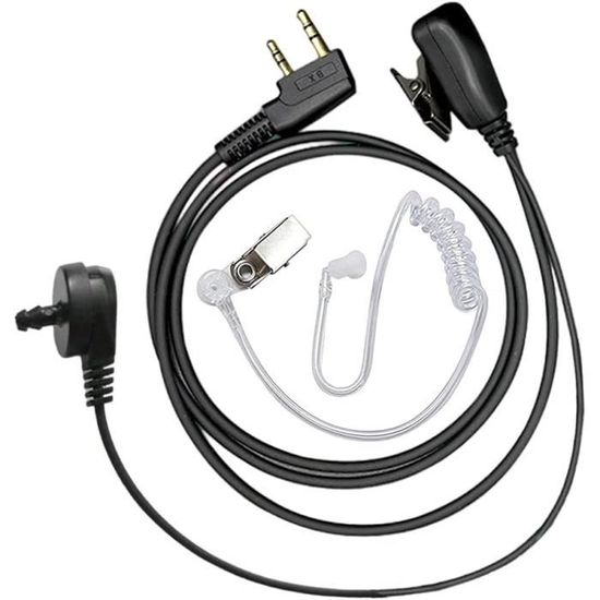 Oreillette Pour Talkie Walkie Avec Micro 2 Broches Ptt Tube Acoustique