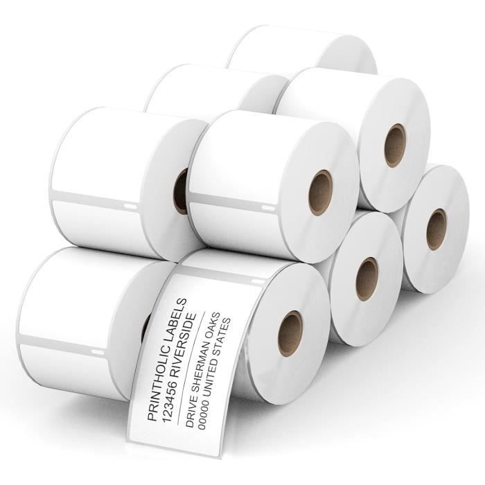 Lot de 5 rouleaux d'étiquettes autocollantes 99014 compatibles avec ...