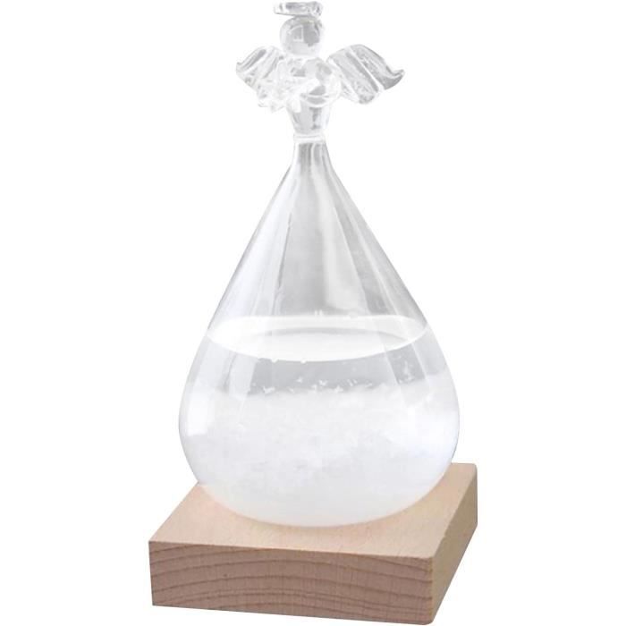 Baromètre Tempête Storm Glass - Verre de Tempête avec Socle en Bois ... Baromètre Tempête Storm Glass - Verre de Tempête avec Socle en Bois ...
