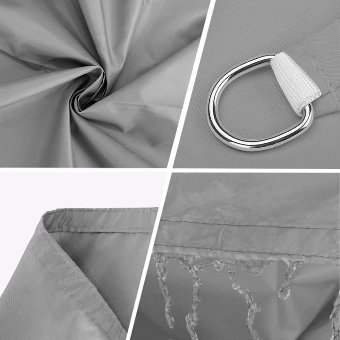 3m x 3m Voile d'ombrage Carré 3x3m, Abri de Jardin 95% UV Block ...