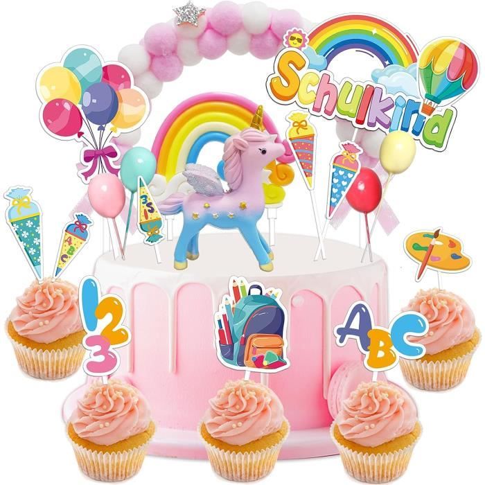 Décoration De Gâteau De Rentrée Scolaire Pour Fille - Décoration De ...