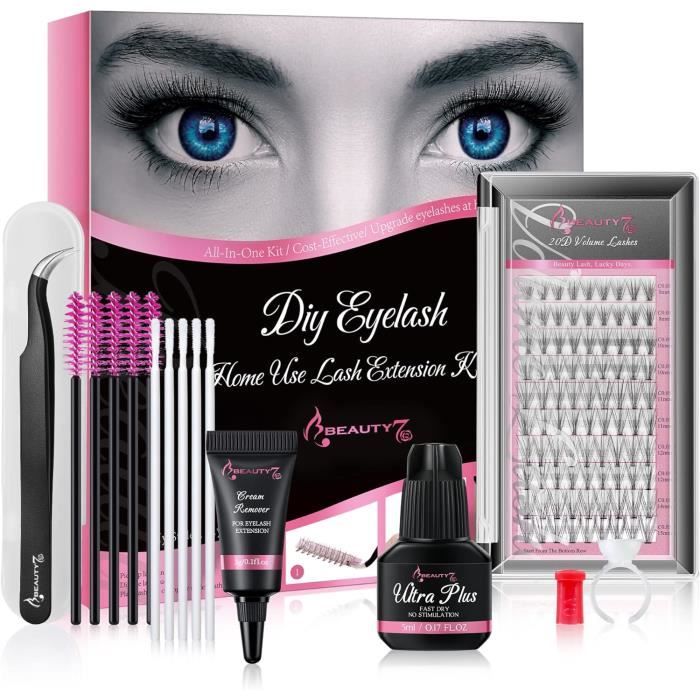 Kit DIY Complet Exercice d' Extension de Cils Ensemble à Faire Soi-même Russe Volume Cils ...