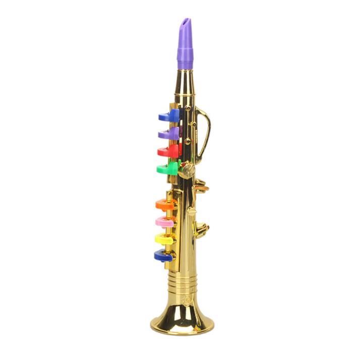 Saxophone Jouet Enfant - GYROOR - Trompette Plaqué Or - 8 Clés Colorées ...