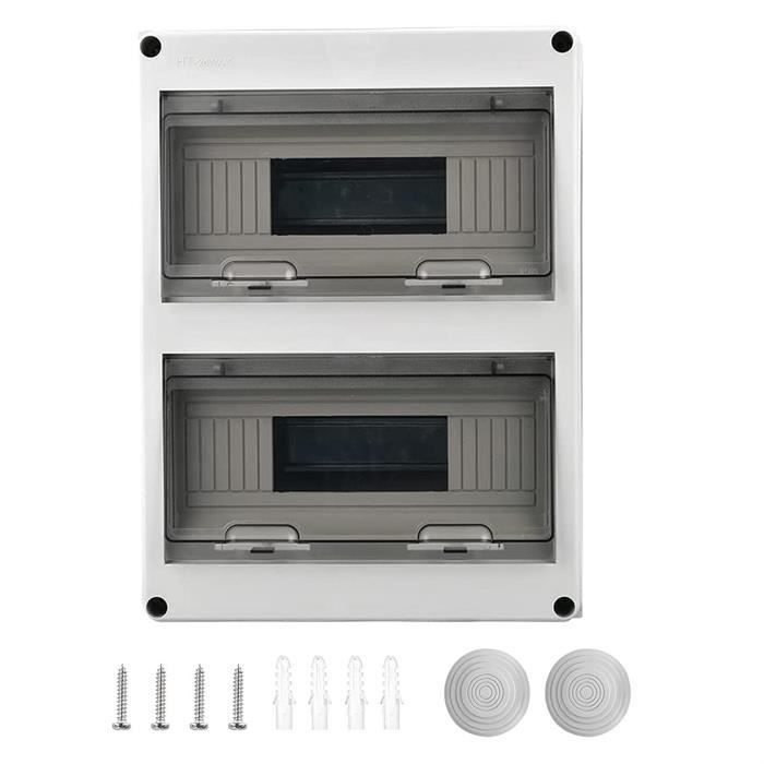 Coffret Electrique Etanche Exterieur, 24 Modules, IP65 ABS de Surface en Plastique, Boite de ...