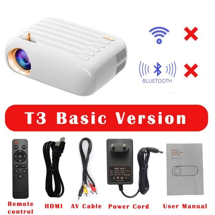 Vidéoprojecteur,Mini projecteur LED T3 1080P, 5500Lumens, 1920x1080P ...