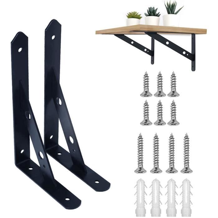 Equerre etagere metalliques, 2 pièces support équerre murale étagère ...